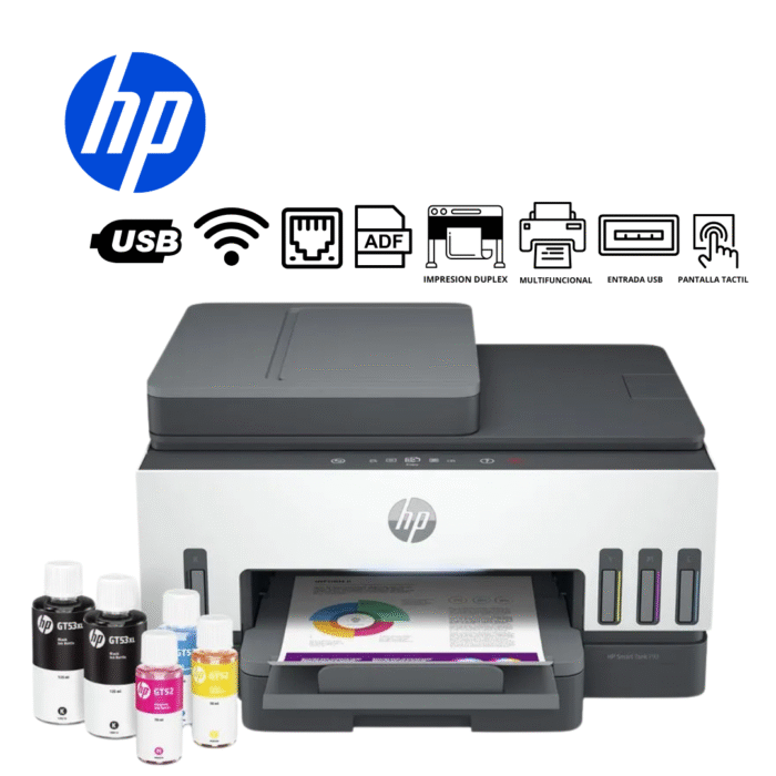 Impresora Multifuncional HP Smart Tank 790, 4800 x 1200 DP, USB, Wi-Fi ...